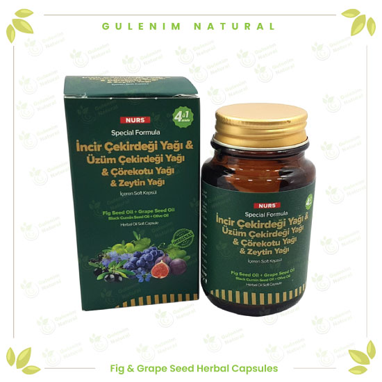 Herbal capsules with fig seed oil extract + - Gulenim Natural Store